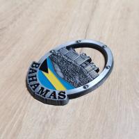 China 3D Bahamas Zinc Alloy Custom Fridge Magnets Antique Finish Travel Souvenir 5x3cm for sale