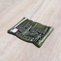 China Custom Zinc Alloy Fridge Magnets Antique Finish 3D Travel Souvenir Metal Refrigerator Magnets for sale