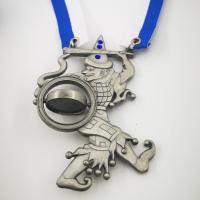 China Antique Silver 3D Carnival Session Medal 100x68mm 4mm Thick Rotation Design for sale