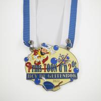 China Custom Soft Enamel Carnival Prince Medal 2.5mm Thick Nickel Plating with Ribbon for sale