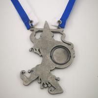 China Antique Silver 3D Carnival Session Medal 100x68mm 4mm Thick Rotation Design for sale