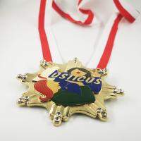 China 3D Carnival Commemorative Medal Diecast Gold Soft Enamel 5mm with Epoxy for sale