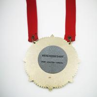 China Gold Plated 3D Diecast Carnival Medal 3mm Thick with Ribbon for Clubs for sale