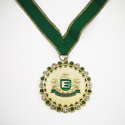 China 3D Carnival Celebration Medal Zinc Alloy 60mm with Gold Plating and Ribbon for sale