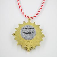 China 3D Diecast Zinc Alloy Carnival Medal 62mm Gold Plated Soft Enamel with Epoxy Colors for sale