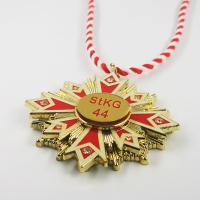 China 3D Diecast Zinc Alloy Carnival Medal 62mm Gold Plated Soft Enamel with Epoxy Colors for sale