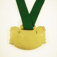 China Diecast Gold 3D Carnival Medal H63xW77mm with Acrylic Stones and Ribbon for sale
