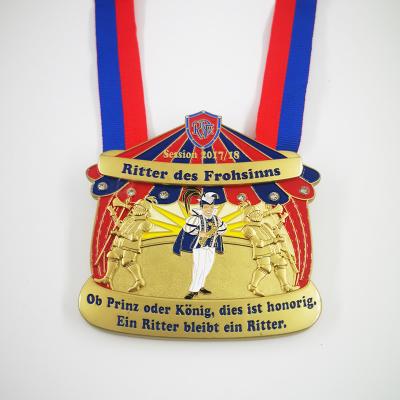 China Commemorative Carnival Session Medallion Gold Plating With Back Stamp for sale