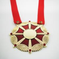 China Gold Plated 3D Diecast Carnival Medal 3mm Thick with Ribbon for Clubs for sale