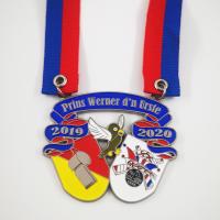China Zinc Alloy Silver Plated Carnival Medal Soft Enamel Colors 2.0mm Thickness H58xW70mm for sale