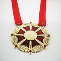 China Gold Plated 3D Diecast Carnival Medal 3mm Thick with Ribbon for Clubs for sale