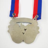 China Zinc Alloy Silver Plated Carnival Medal Soft Enamel Colors 2.0mm Thickness H58xW70mm for sale