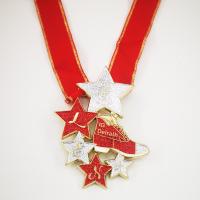 China Gold Plated 2D Carnival Medal Soft Enamel Custom Die Cast Medals H80xW60mm for sale