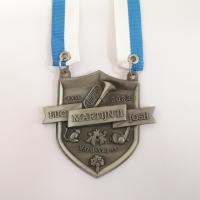 China 3D Diecast Zinc Alloy Carnival Medal Antique Silver 75x80mm with Ribbon for sale