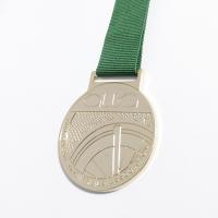 China Custom Stamping Brass Medal 50mm Silver Plated Time Trial Association with Lanyard for sale
