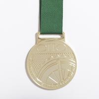 China Custom Stamping Brass Medal 50mm Silver Plated Time Trial Association with Lanyard for sale