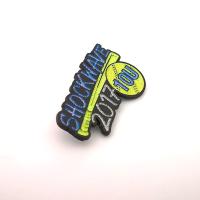 China Custom 2 Inch Iron Soft Enamel Glitter Baseball Lapel Pin with Black Rubber Clutch for sale