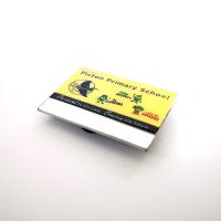 China Custom Soft Enamel School Badge Lapel Pin 60x45mm Iron with Rubber Clutches for sale