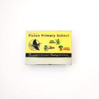 China Custom Metal Stamped Epoxy Domed School Badge 60x45mm with Printed Names for sale