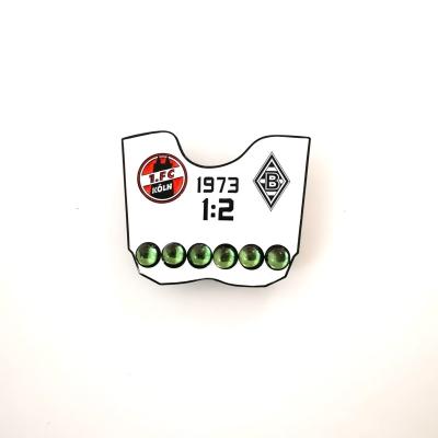 China Custom Black Dye Finish Football Game Collectible Lapel Pin 45x35mm Iron Soft Enamel for sale