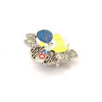 China NYE Run Diecast Custom Soft Enamel Glitter Lapel Pin With Sequential Number Back for sale