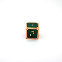 China 7pcs Zinc Alloy Metal Dice Set 14mm High Durability Copper Plating for Tabletop Games DnD for sale