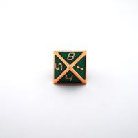 China 7pcs Zinc Alloy Metal Dice Set 14mm High Durability Copper Plating for Tabletop Games DnD for sale