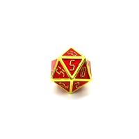 China 14mm Gold Plated Metal Dice Set 7pcs for Tabletop Games DnD Modern Style for sale