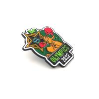 China Custom 35mm Olympic Sport Soft Enamel Lapel Pin with Butterfly Clutch for sale