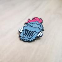 China Custom Soft Enamel Lapel Pin 50mm Iron Black Dyed Goblin Slayer Anime Design for sale