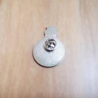 China Custom Perfume Bottle Shape Soft Enamel Lapel Pin 40mm Glitter Colors Epoxy Coated for sale