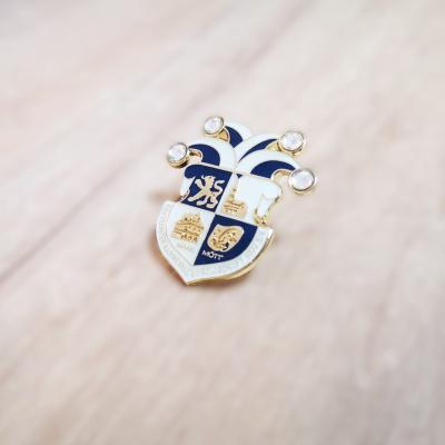 China Custom 25mm Soft Enamel Lapel Pin with Epoxy Coating Iron Carnival Design Butterfly Clutch for sale