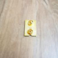 China Custom Hard Enamel Lions Club Convention Lapel Pin 1.5 Inch Gold Finish Double Posts for sale