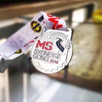 China Custom Soft Enamel Running Medal 63mm Diecast Zinc Alloy with Lanyard for sale