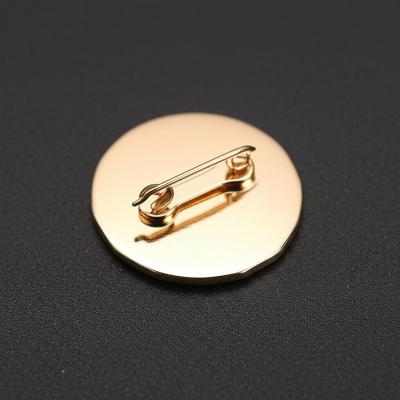 China Custom Die Struck Metal Pin 1.5 Inch Antique Gold Plating Single Post Butterfly Clutch for sale