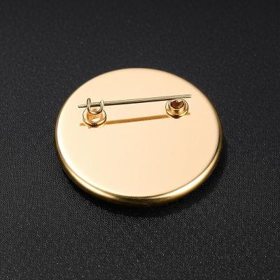 China 1.5 Inch Custom Iron Single Post Die Struck Pin Antique Gold Badge for Club Membership Recognition for sale