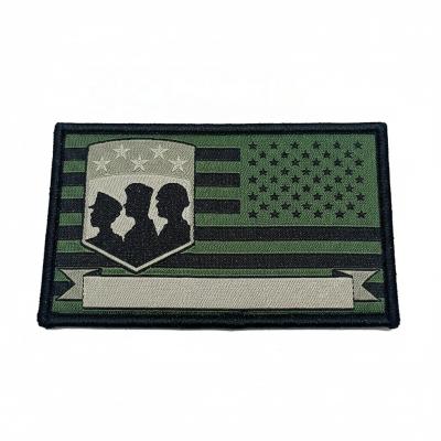 China Iron-On 3D Embroidered Custom Size Twill Fabric Patches for Tactical Gear Bag  Clothing / Outdoor Use-Logo / Design Options for sale