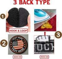 China Custom Personalized Logo Embroidered Patches Any Shape Iron on Sew on Hook and Loop Patch for sale