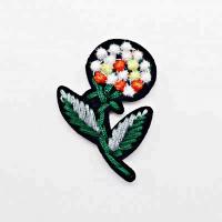 China Machine Embroidery Cute Round Shape Cartoon Iron-On Fabric Patch for Garments Hats and Bags DIY Decoration for sale