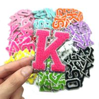 China Wholesale Custom 3D Iron-On Twill Fabric Patches Embroidered Flower Design Heart-Shaped Chenille Letters for Bags & Hats for sale