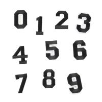 China Wholesale Iron-On Embroidery Arabic Numbers Patches Fabric Embroidered Accessories for Garments and Hats Felt Style for sale