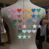 China Heart-Shaped Small-Sized Five-Pointed Star Embroidered Patches Colorful Felt Lace Flat Embroidered Cloth Patches for Hats for for sale