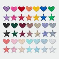 China Heart-Shaped Small-Sized Five-Pointed Star Embroidered Patches Colorful Felt Lace Flat Embroidered Cloth Patches for Hats for for sale