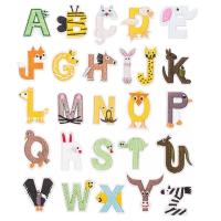 China Custom DIY Animal Letters Embroidery Patch Iron-On Backing Canvas Fabric PVC Plastic for Clothing & Hat Wholesale for sale