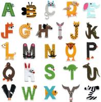 China Custom DIY Animal Letters Embroidery Patch Iron-On Backing Canvas Fabric PVC Plastic for Clothing & Hat Wholesale for sale