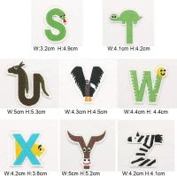China Custom DIY Animal Letters Embroidery Patch Iron-On Backing Canvas Fabric PVC Plastic for Clothing & Hat Wholesale for sale