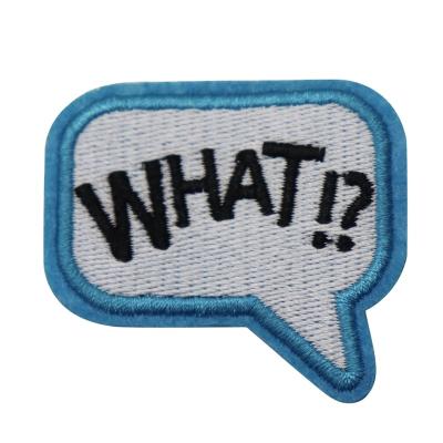 China Custom Word Embroidered Sequin Patch Iron-On Canvas for Hats & Backpacks Unique Design Patches for sale
