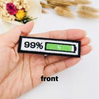 China 99% Energy Morale Tactical Embroidered Patch 3D Iron-On Fastener Hook & Loop Emblem Denim Fabric for Hat Decoration for sale