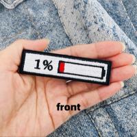 China 99% Energy Morale Tactical Embroidered Patch 3D Iron-On Fastener Hook & Loop Emblem Denim Fabric for Hat Decoration for sale