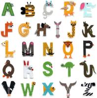 China Custom DIY Animal Letters Embroidery Patch for Clothing Iron-on Backing Canvas Fabric Plastic Wholesale for sale
